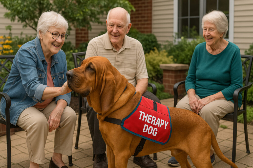 Bloodhound as a Therapy Dog